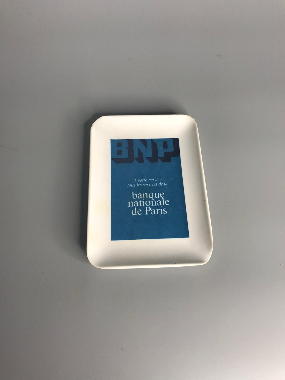 French Vintage BNP Bank Money Dish Hard Plastic Boulevard Hausman Paris ...