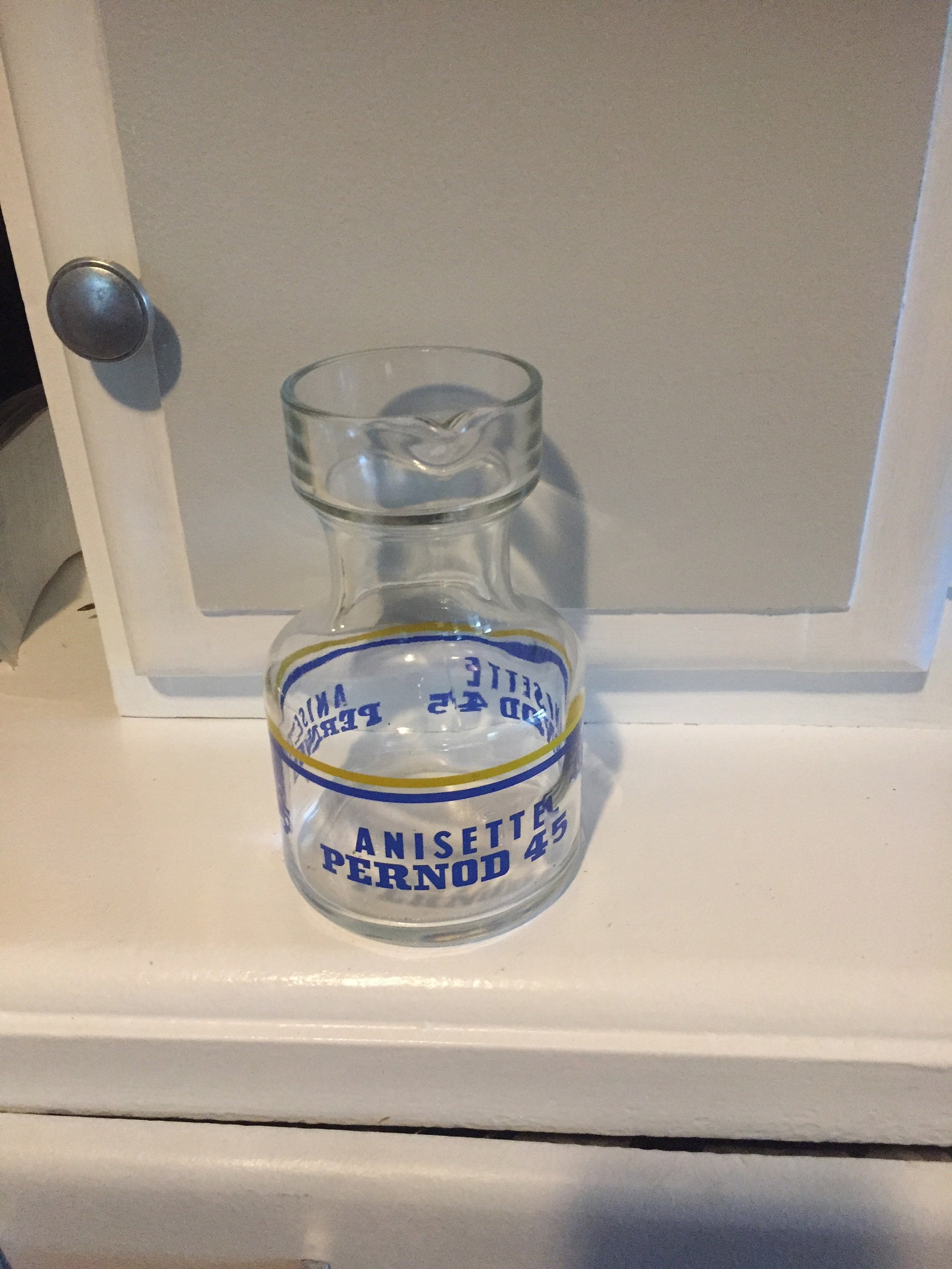 French Vintage Water Jug Glass Pernod 45 Anisette Glass Water - Etsy