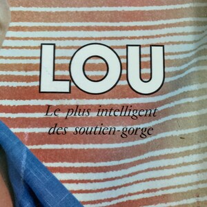 French Vintage Advertising LOU Bra RARE Sign Draeger LATE 1940's Lady ...