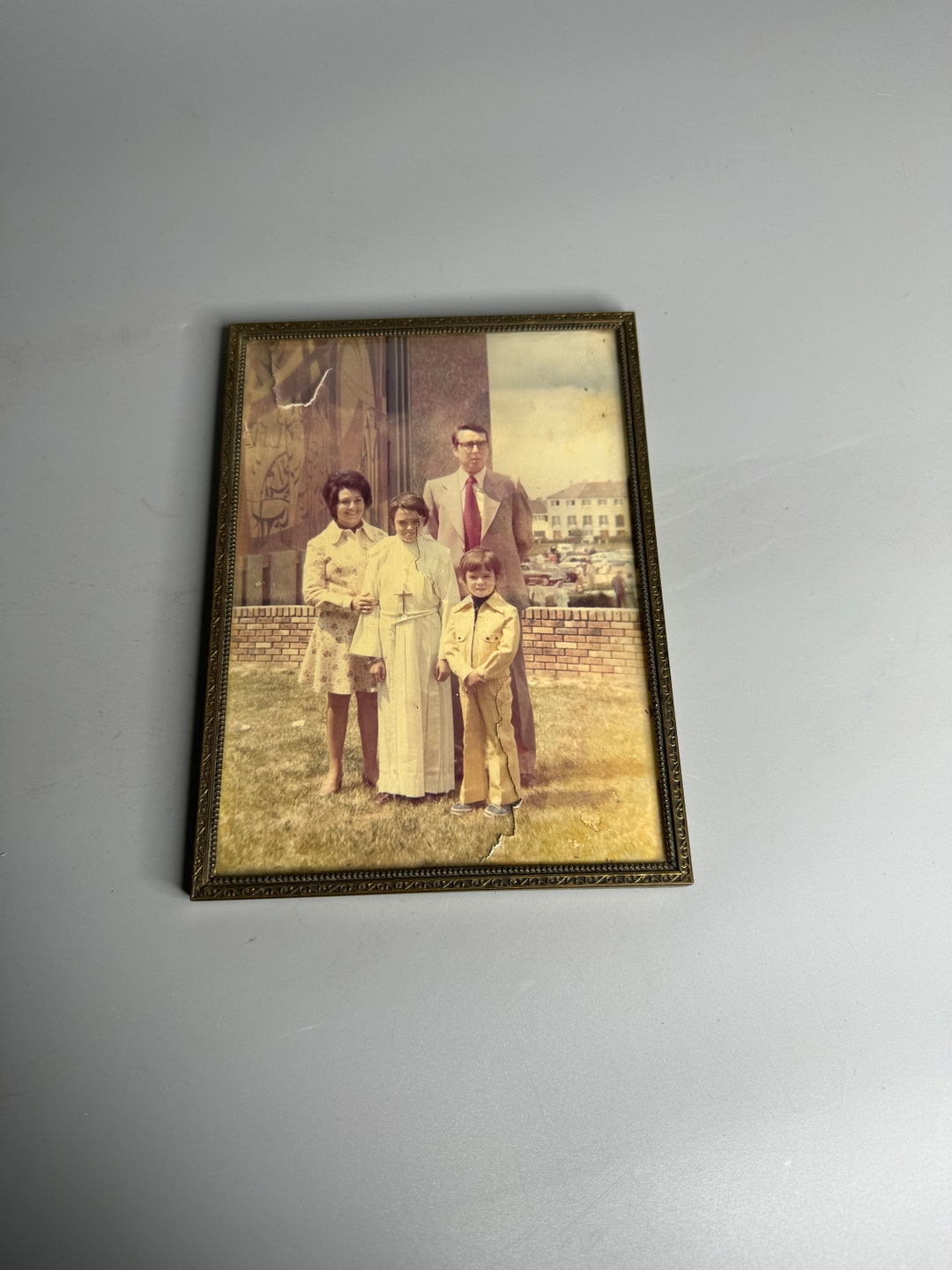 Denmark Vintage French Family Photo Picture Frame First Communion ...