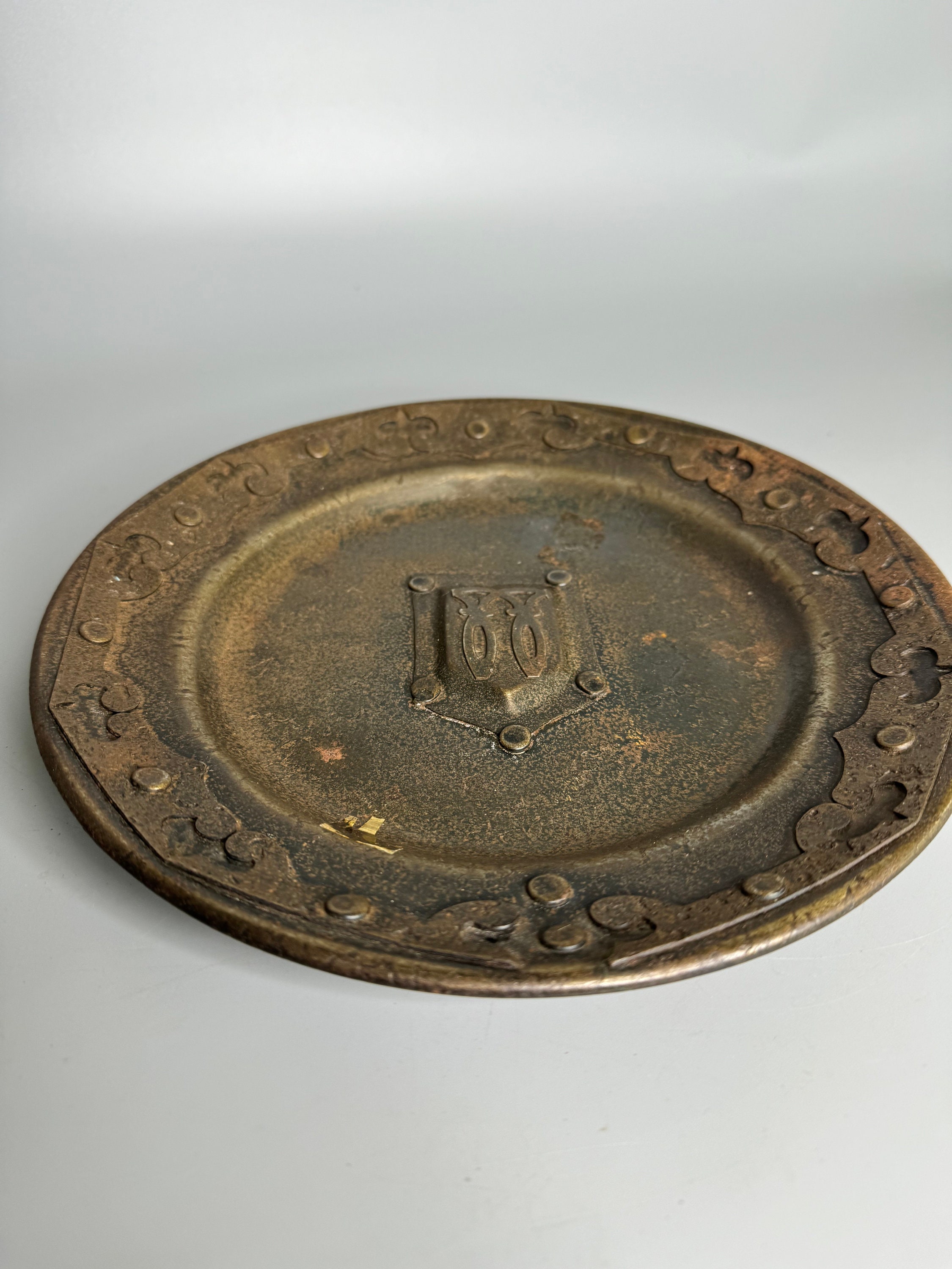 Vintage Large Rusty-look Metal Wall Hanging Decorative Plate Castle ...
