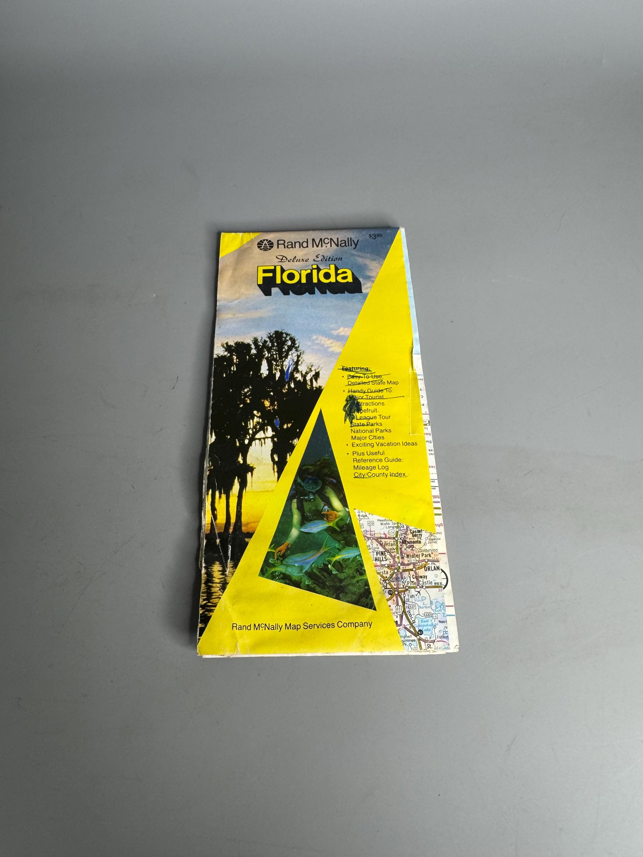 Vintage Florida Map - Rand Mcnally - West Palm Beach - Etsy