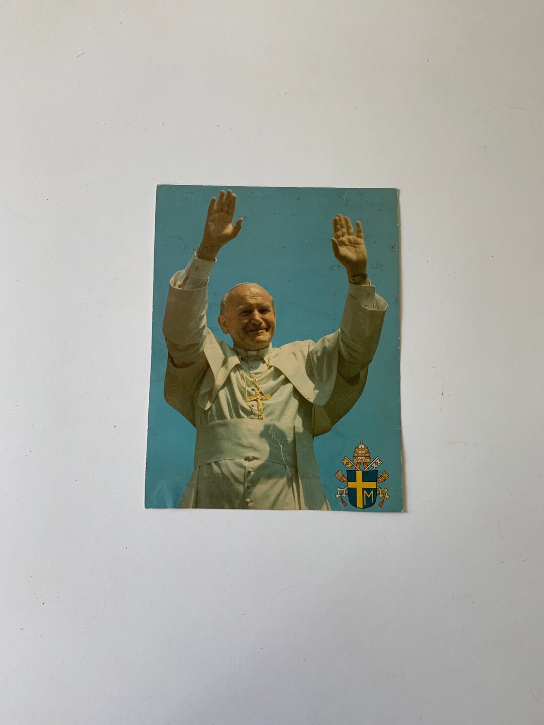 Vintage Photo of Pope John Paul Photo Color Religious Catholic ...