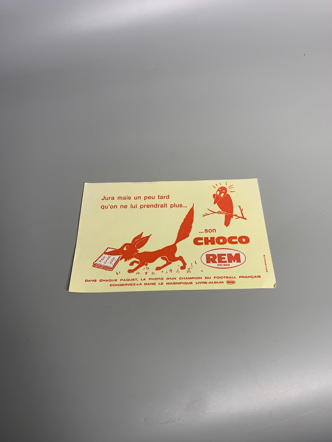 French Vintage Choco REM Reims Le Renard Et Le Corbeau Ink Blotter ...