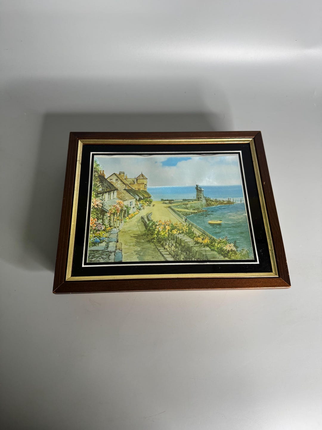 England 5 Vintage Key Holder Wood Box the Jetty Lynmouth; Approach to ...