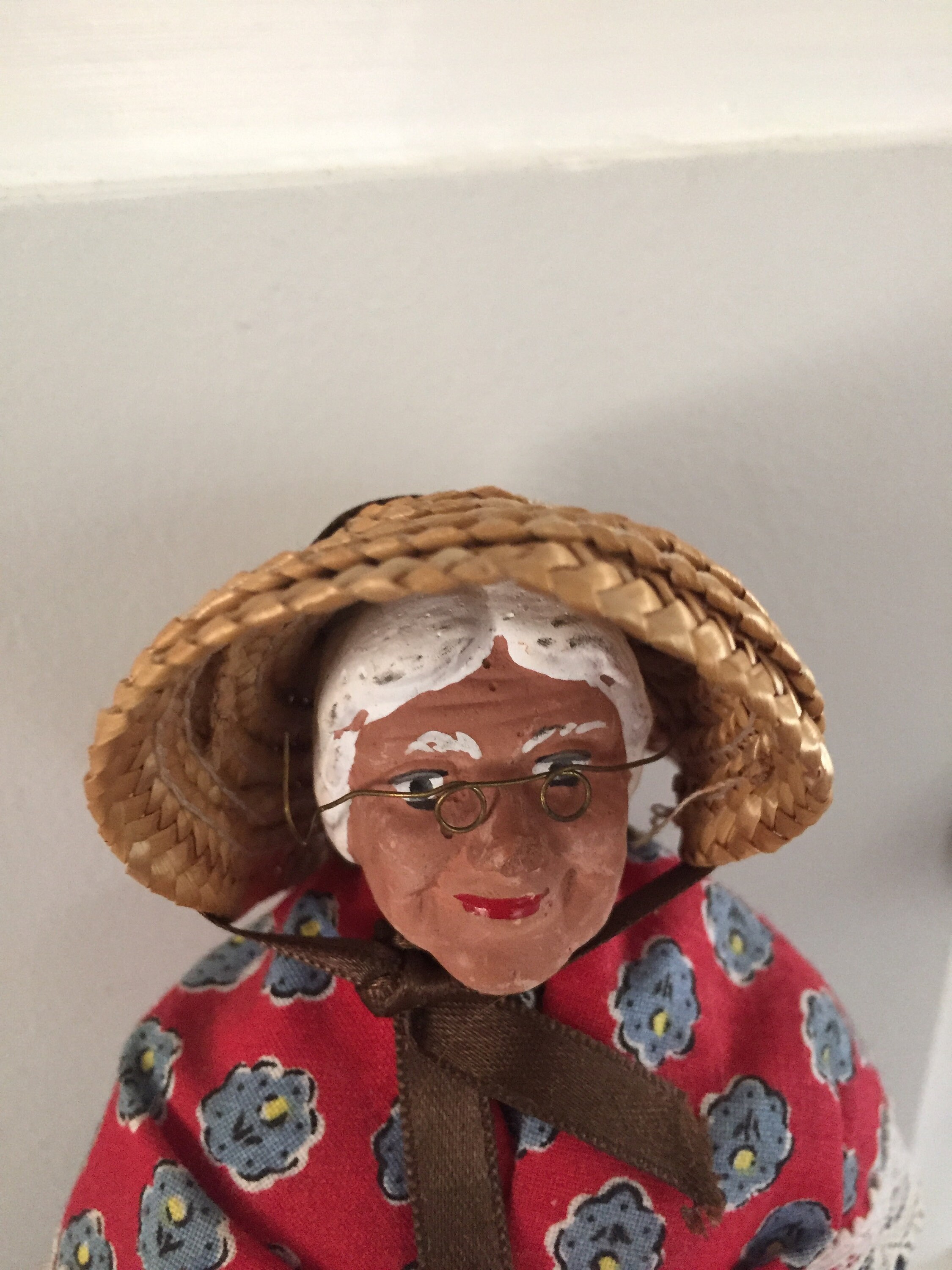 French Vintage Terracotta Santon Clay Doll Stamped Authentic Provence ...