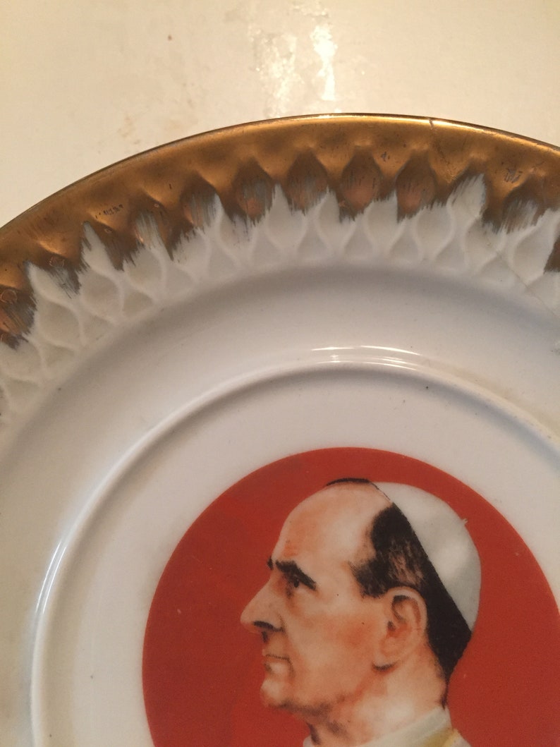 Vintage French Religious Plate Decor POP Paulus PP.VI Bavarian - Etsy