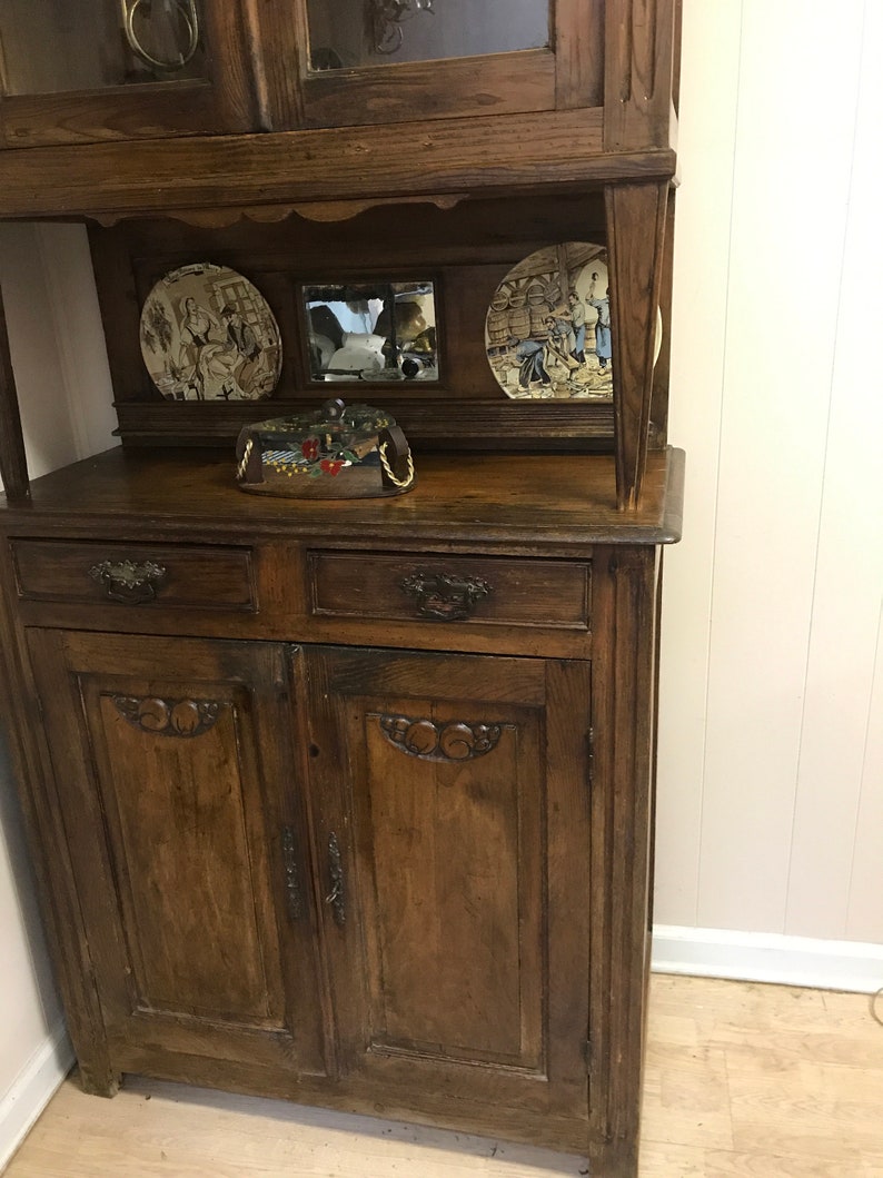 French Antique Wood Buffet Country Style Kitchen Dining Room | Etsy
