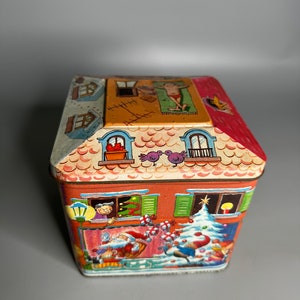 French Vintage Empty Tin Can Box Delacre Biscuits Cookies Metal Box 4 ...