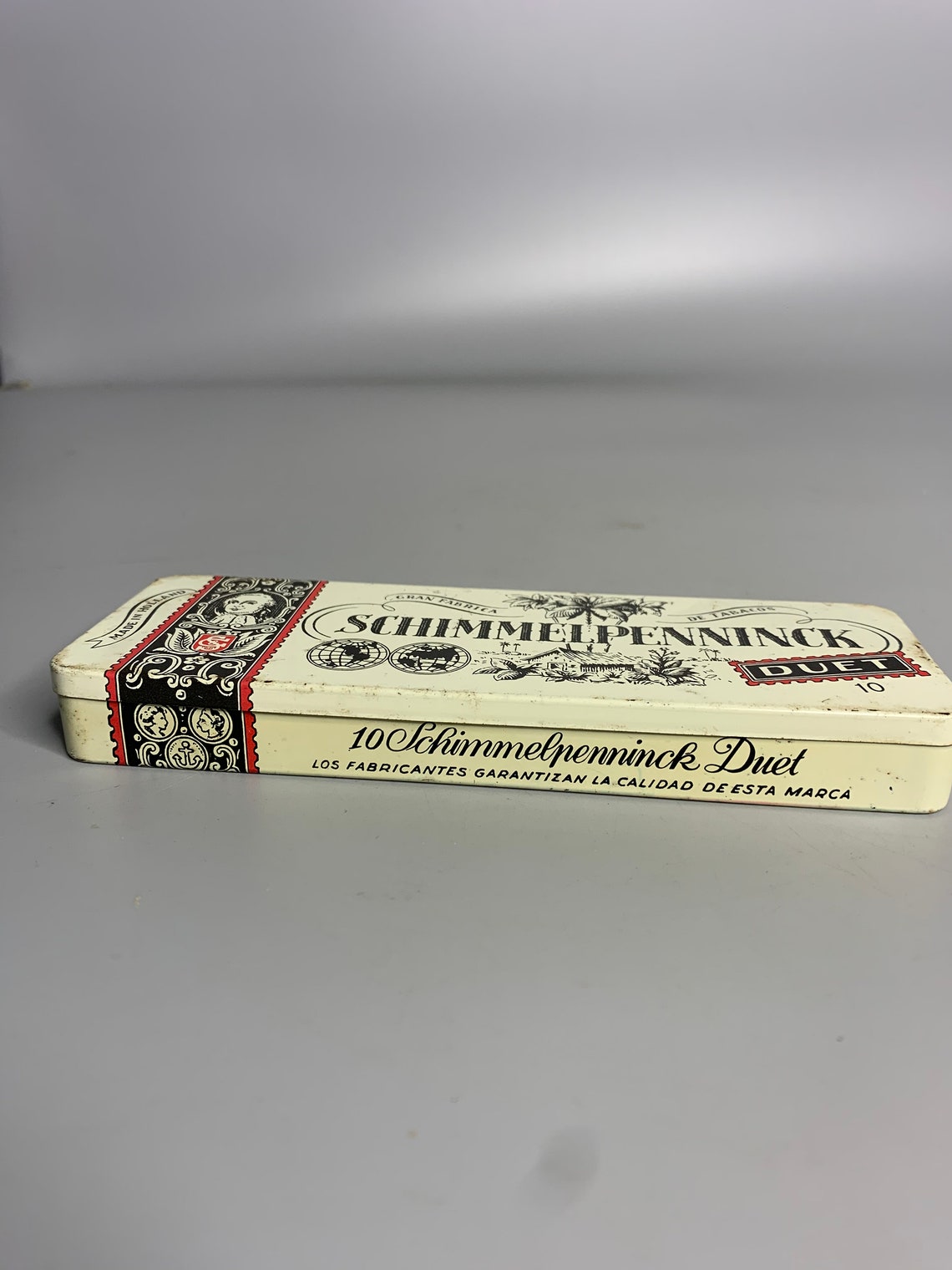 Holland Vintage Tin Can Knick Knack Box Schimmelpenninck 10 Duets Empty ...