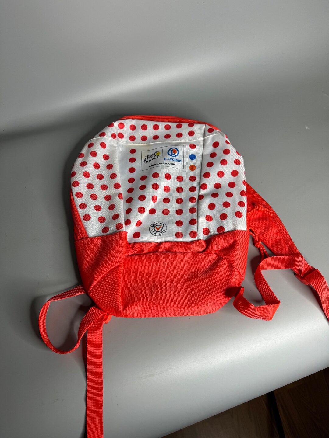 French Vintage Tour De France Backpack Advertising Leclerc Red Sport ...