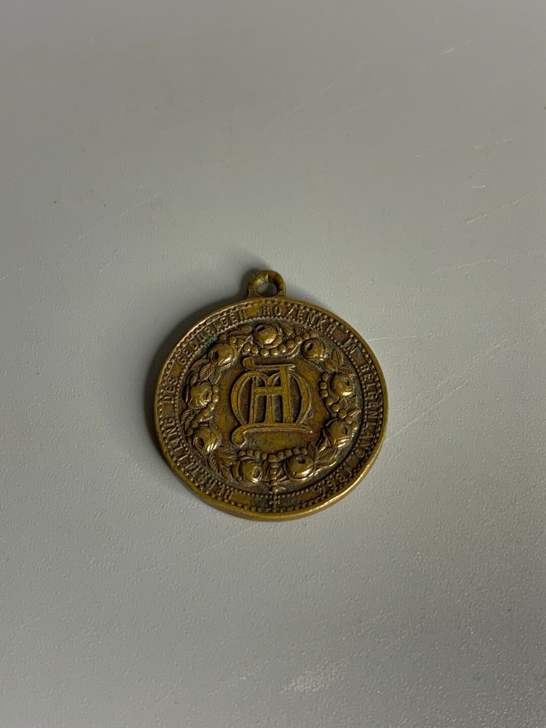 French Vintage Medal Madallion Jewelry Brass Color Pendant Couold Be ...
