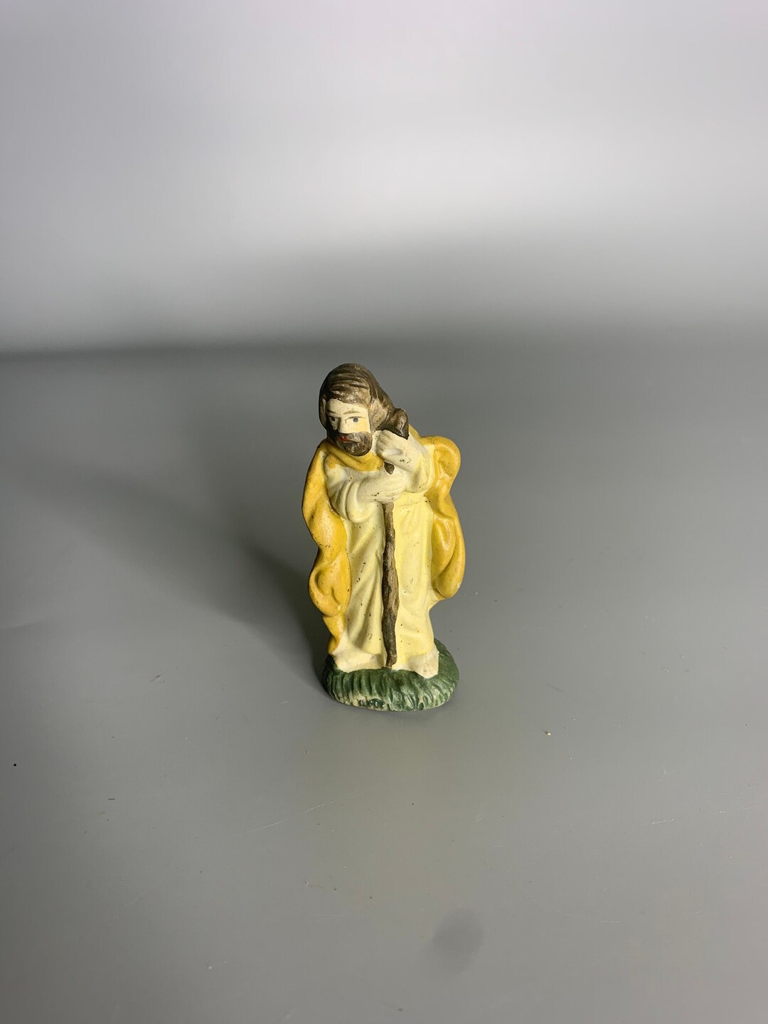 French Nativity Figurine Vintage Religious Plaster Decoration Miniature ...