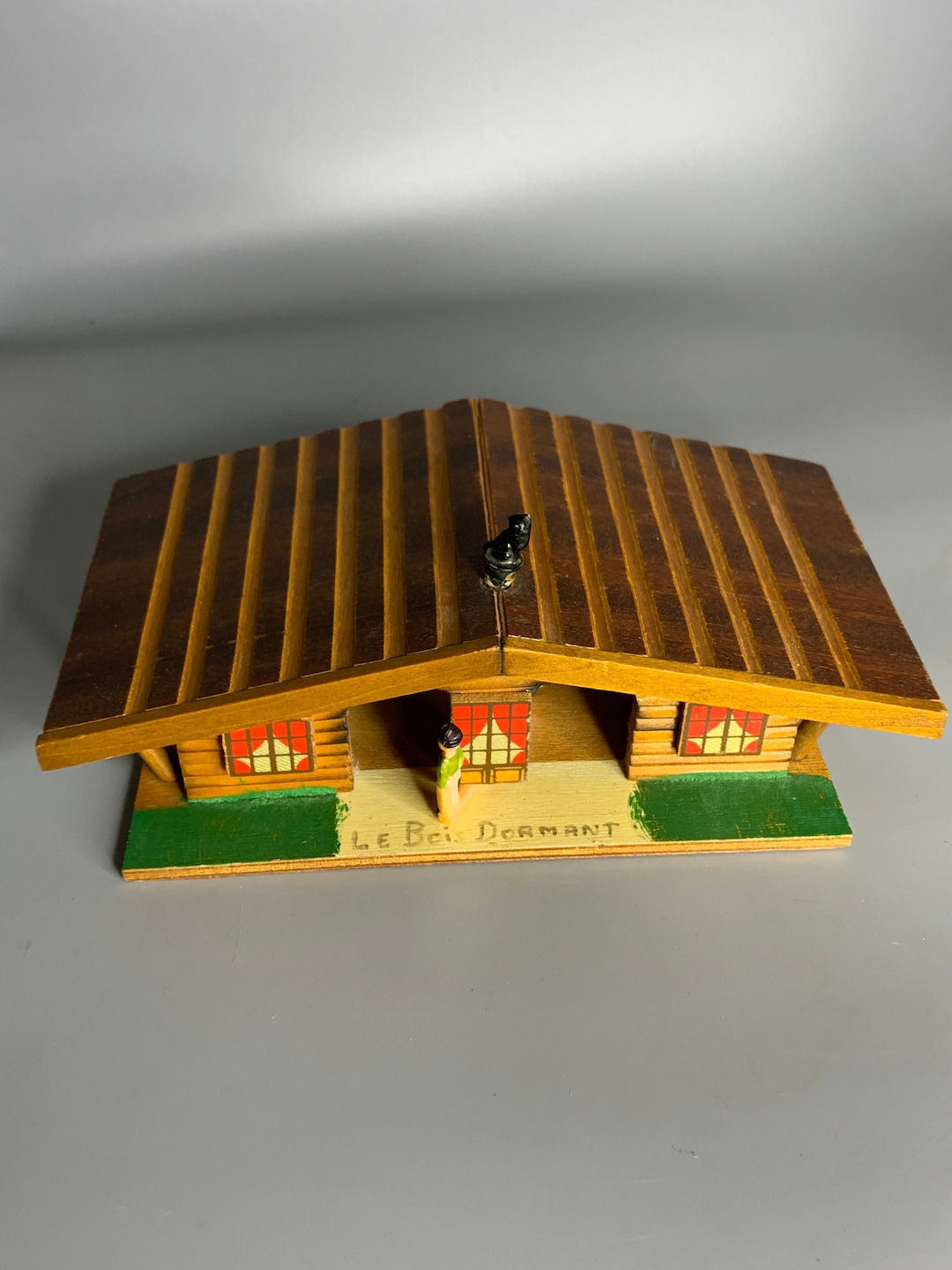 French Vintage Weather Wood Barometer Chalet Mountain Style House ...