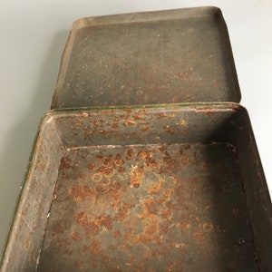 French Antique Tin Can Metal Box Victorian Style Small Container - Etsy