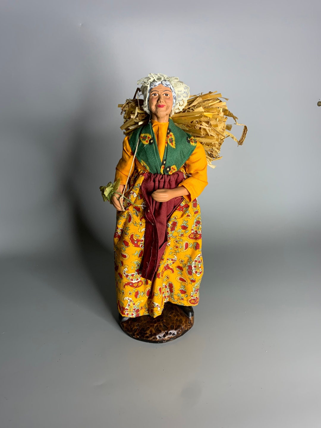 French Vintage Clay Santon Doll Old Lady Design - Etsy