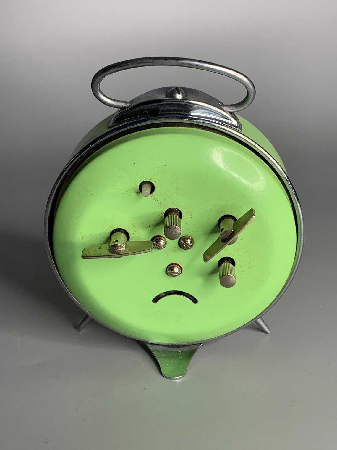 Chinese Vintage Alarm Clock Advertising Hero Enamel Green - Etsy