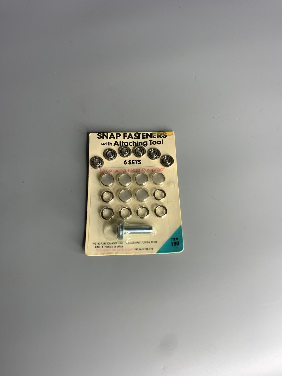 Japanese Vintage Sewing Tool Kit in Box Unopened Snap Fasteners 6 With ...