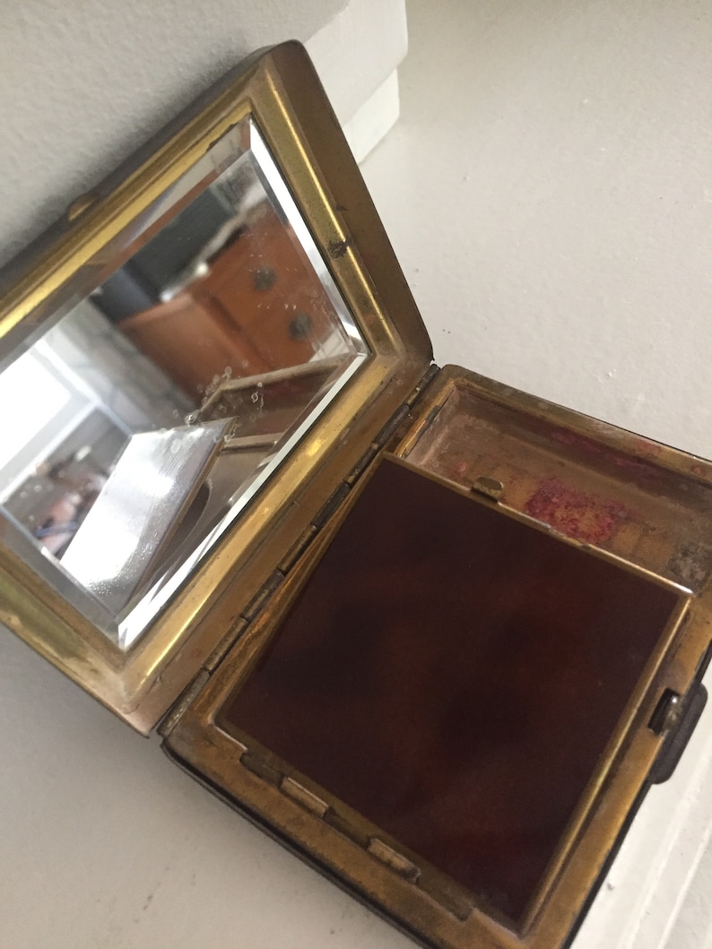 French Victorian Compact Powder With Mirror Lipstick - Etsy