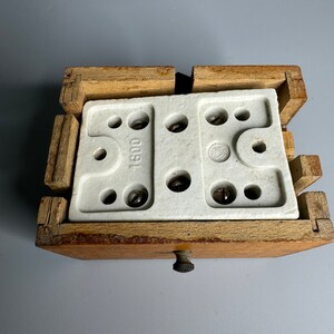 French Antique Electrical Fuses Wood Box Back Porcelain Unit - Etsy
