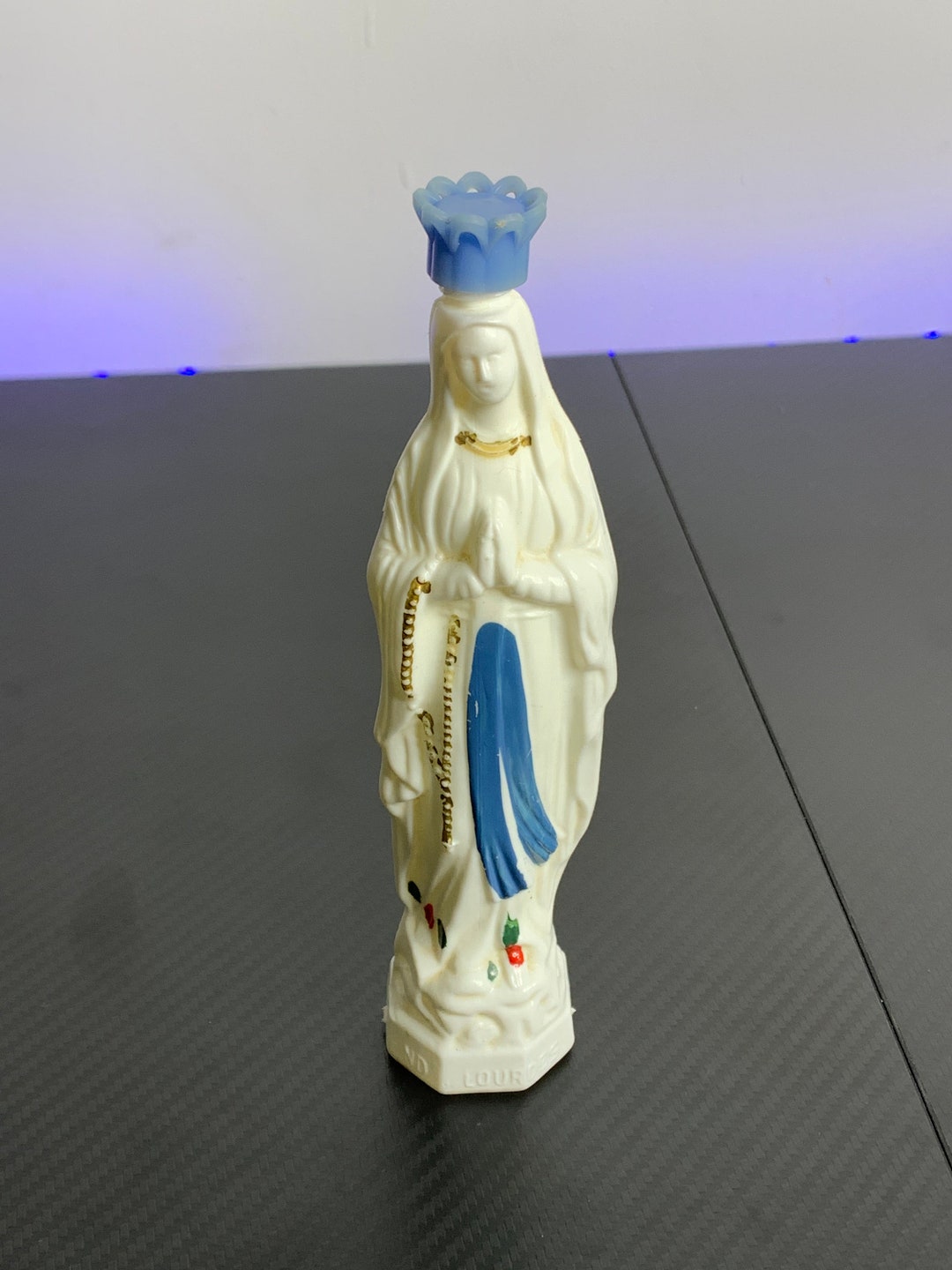 French Vintage Holy Water Virgin Mary Lourdes Souvenir Religious ...
