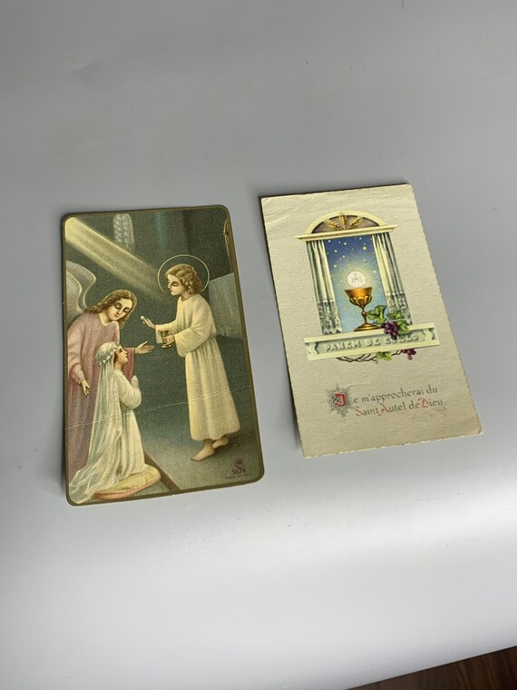 French vintage religious picture set of 5 photos firs… - Gem