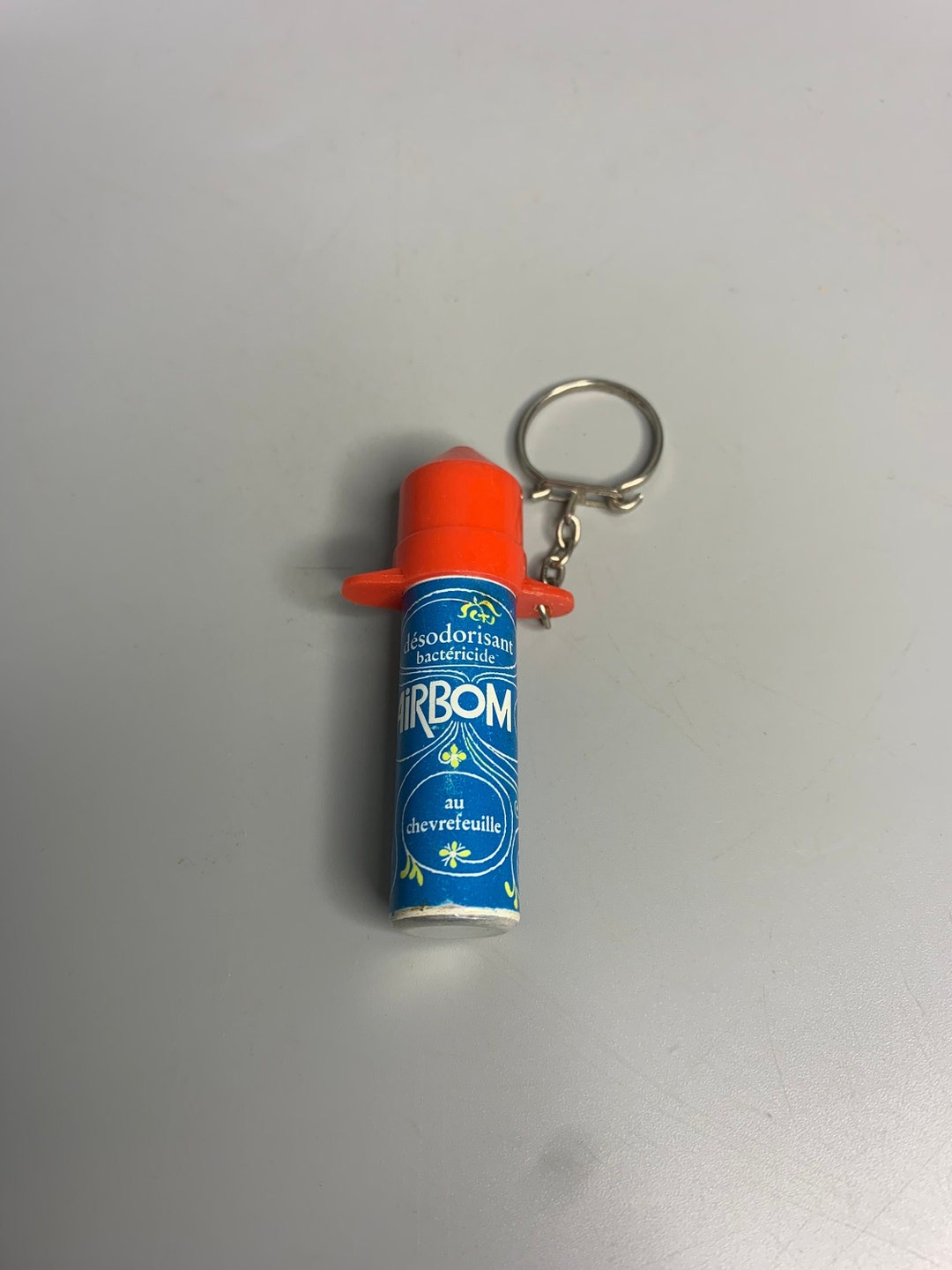 French Vintage Keychain Holder Advertising Airbom Deodorant Air ...