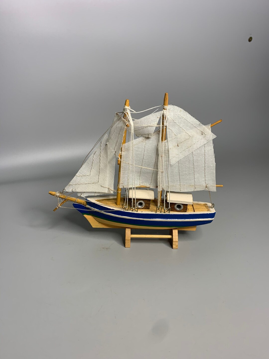 French Vintage Sail Boat Decoration Desk Deco Unamed Wooden Boat - Etsy