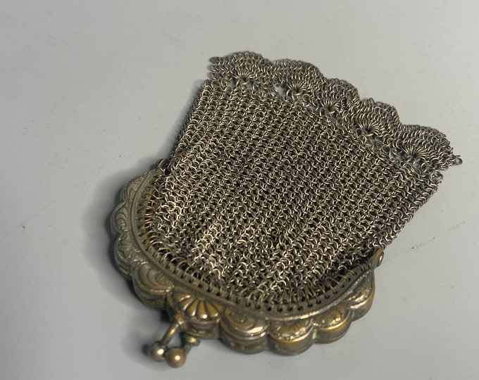 French Victorian Mesh Silver Money Pouches Coin Purse - Etsy