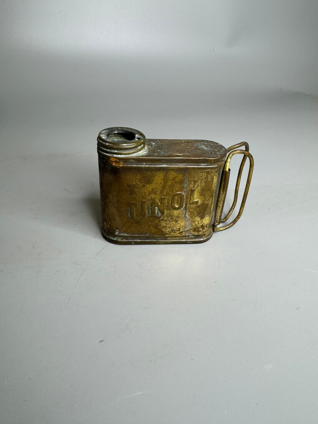 German Vintage Brass Oil Lamp Tinol Collectible No Lid Made in Germany ...