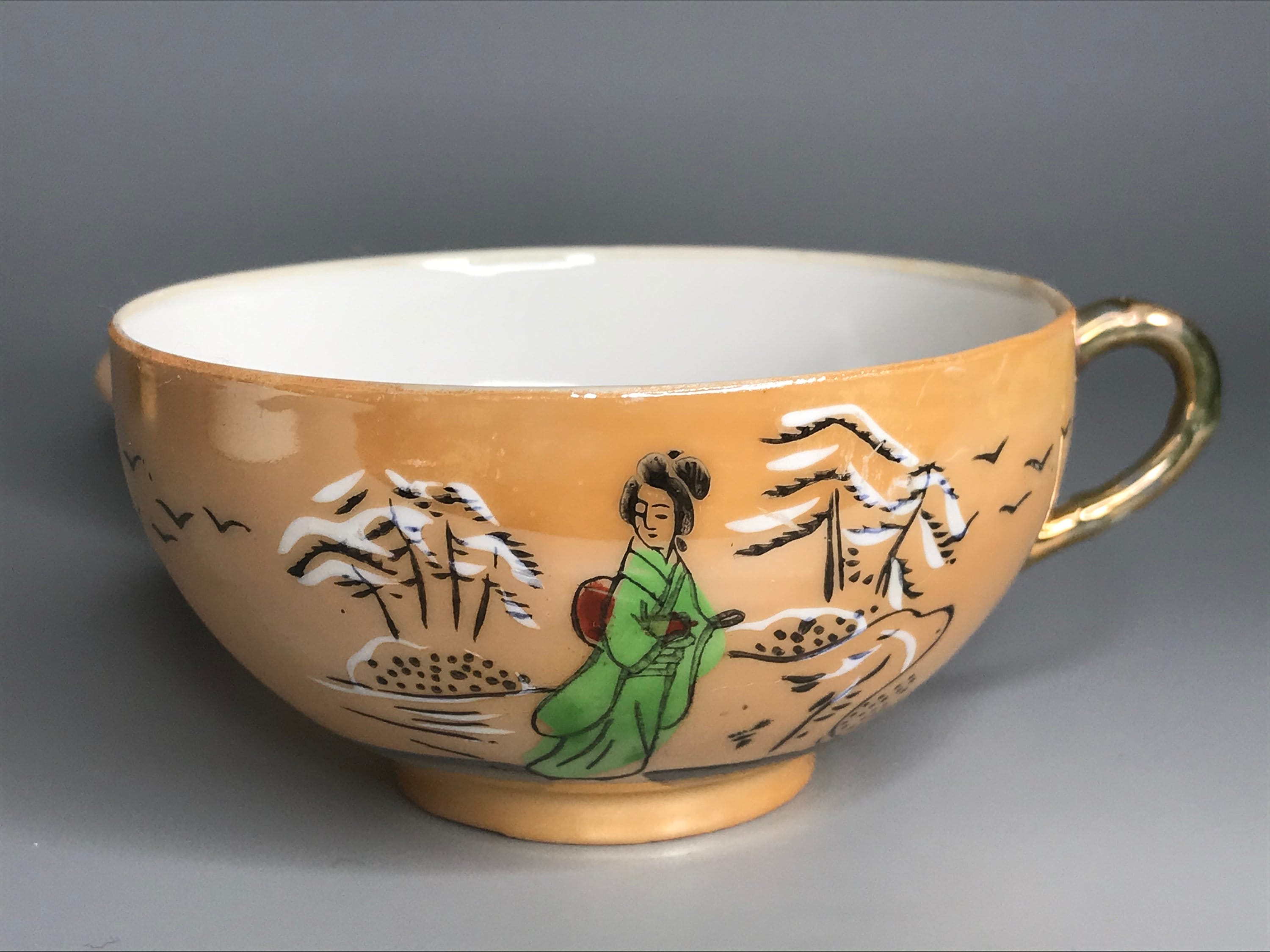 Japanese Vintage Porcelain Keisha Girl Scenery Tea Set in - Etsy