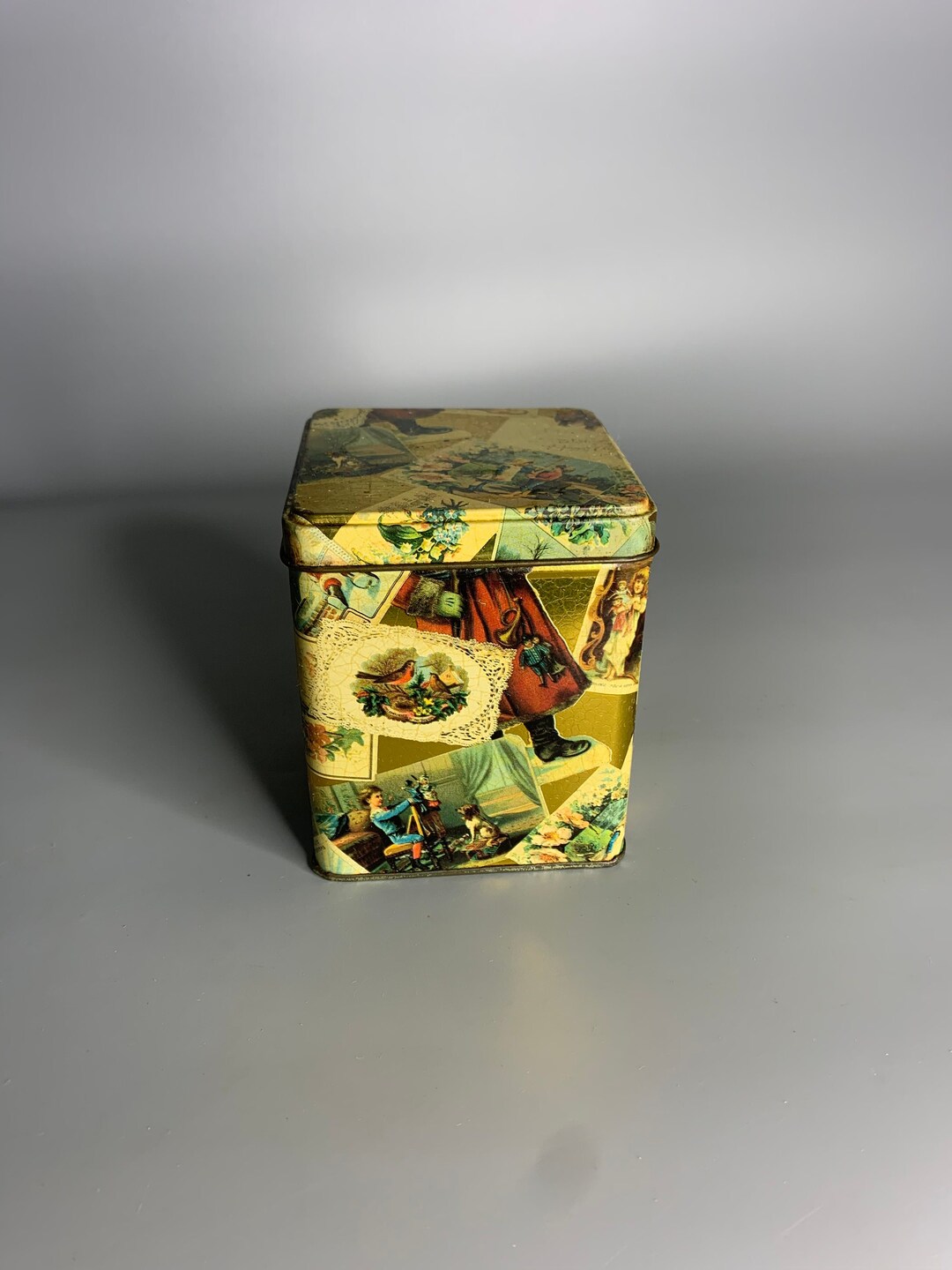 French Vintage Tin Can Knick Knack Box Advertising Saveurs D'antan ...