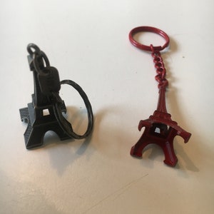 2 French Key Holder Eiffel Tower PARIS SOUVENIR 2 Porte Clefs De PARIS ...