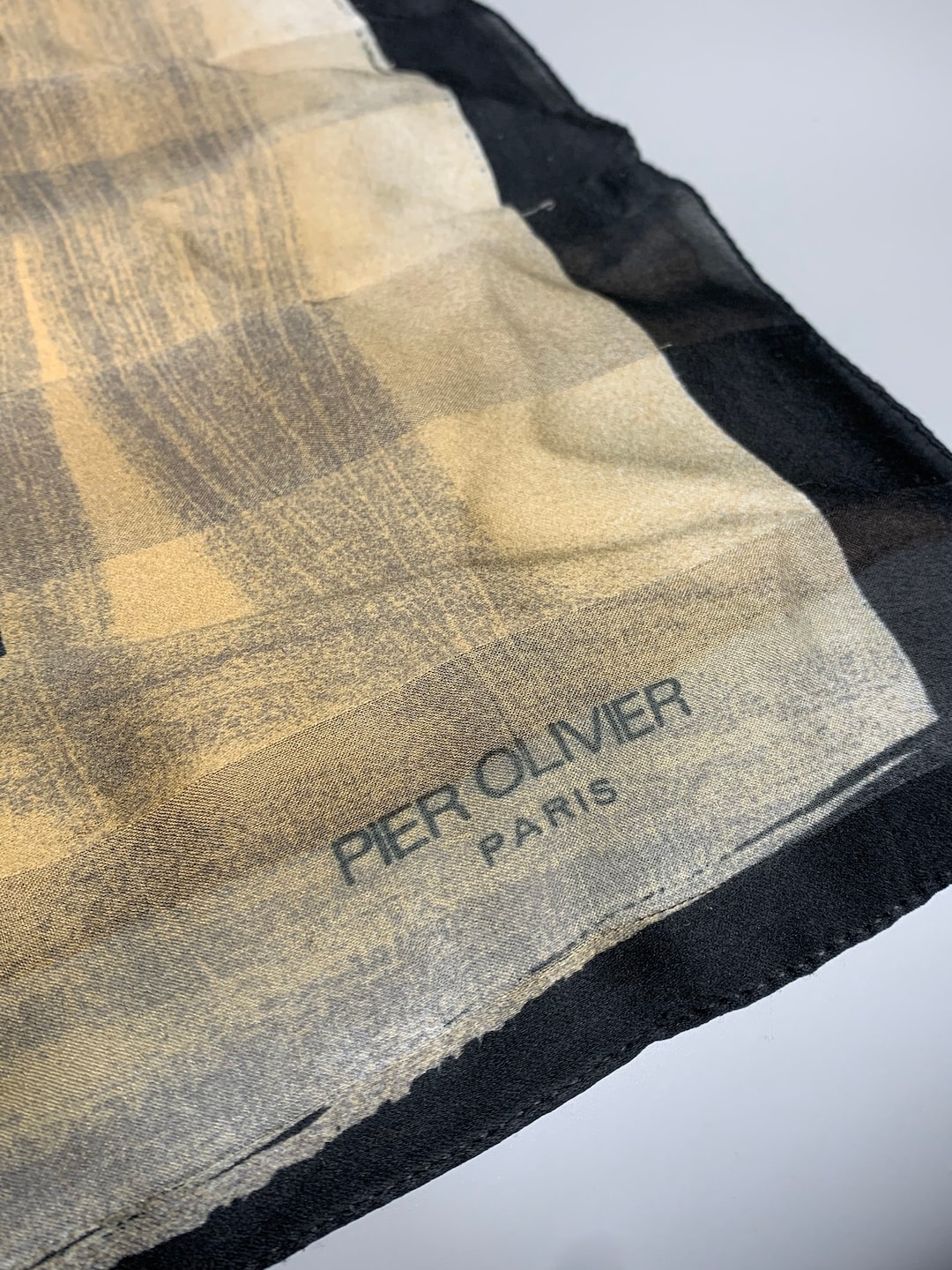French Vintage Scarf Advertising Pier Olivier Paris Silky - Etsy