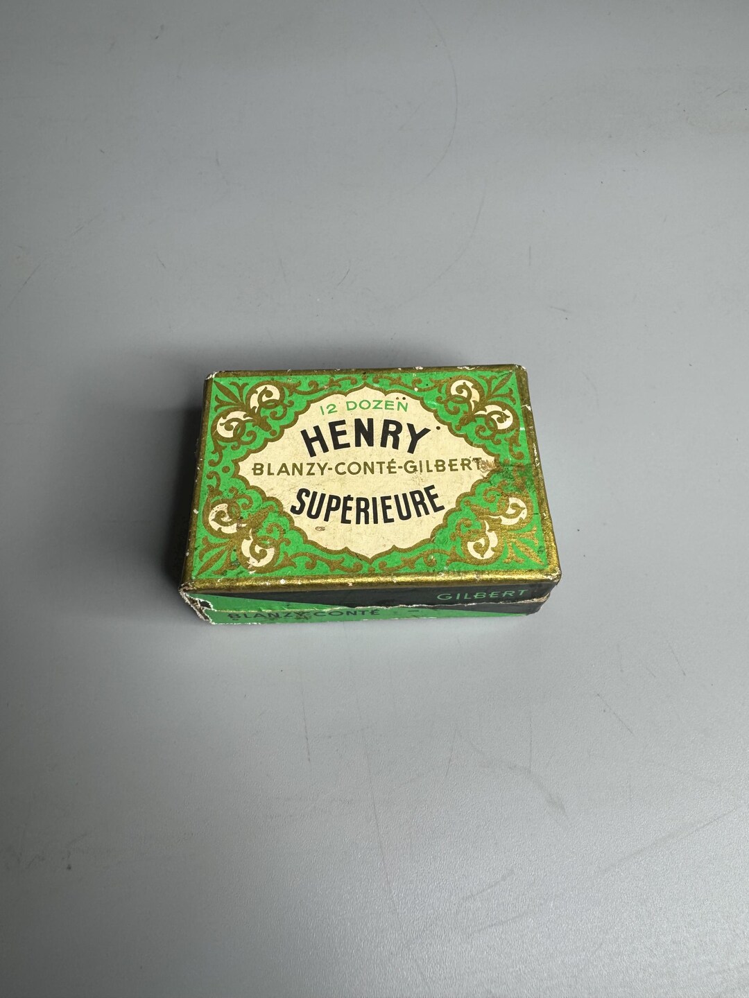 French Vintage Empty Pen Nib Box - Henry Blanzy Conte- Gilbert Carton ...