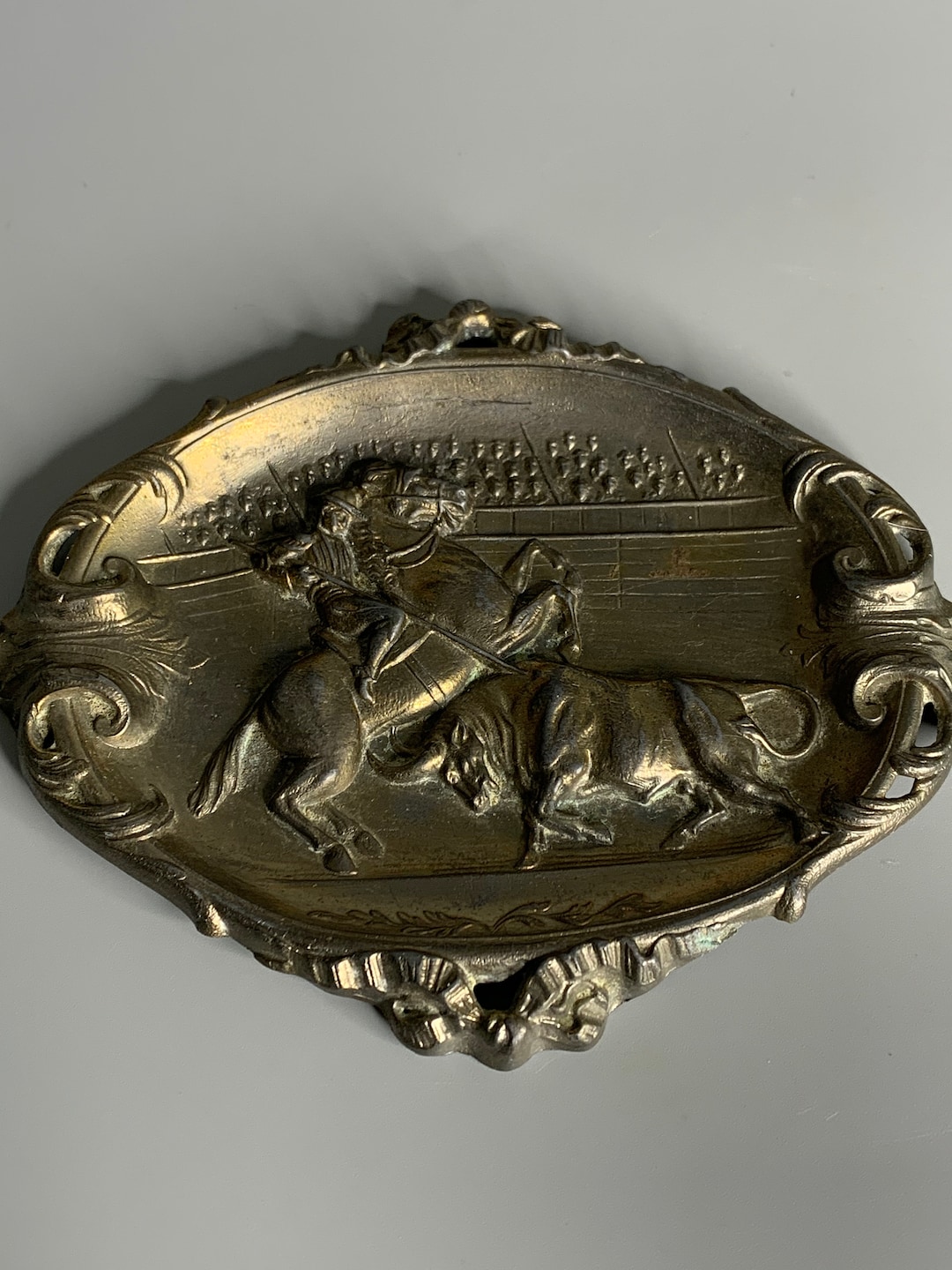 Vintage Ashtray Corrida Scenery Wall Hanging Frame Medallion Style ...
