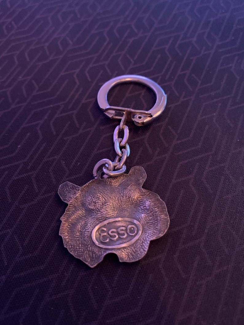 French Vintage Key Chain Holder Advertising Esso - Etsy