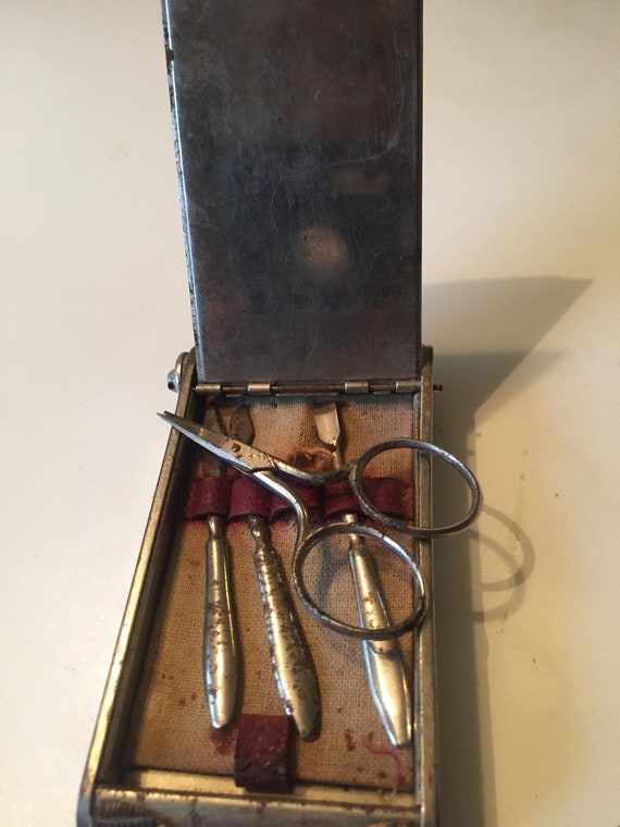 French Victorian Powder case compact open both side p… - Gem