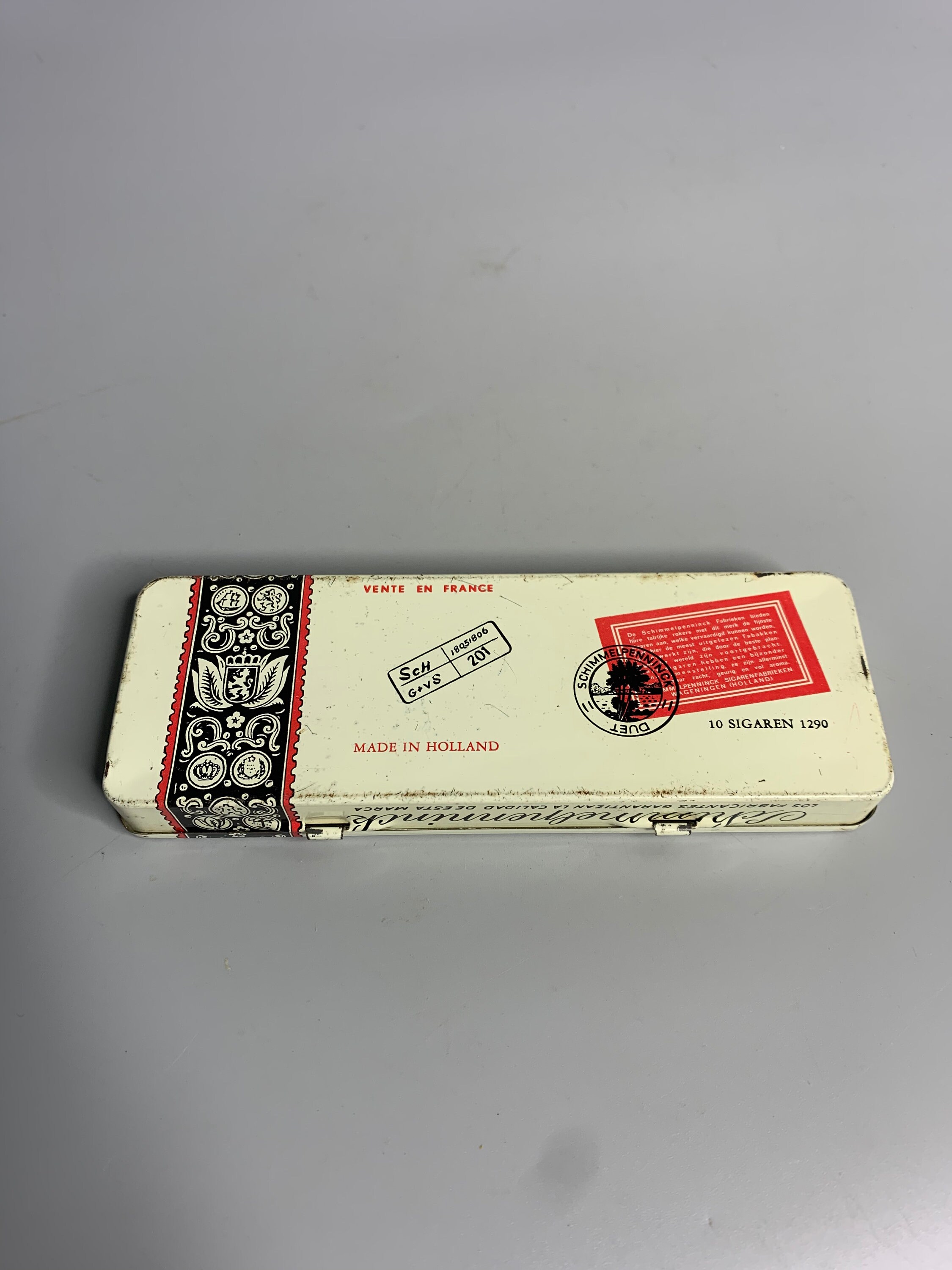 Holland Vintage Tin Can Knick Knack Box Schimmelpenninck 10 Duets Empty ...