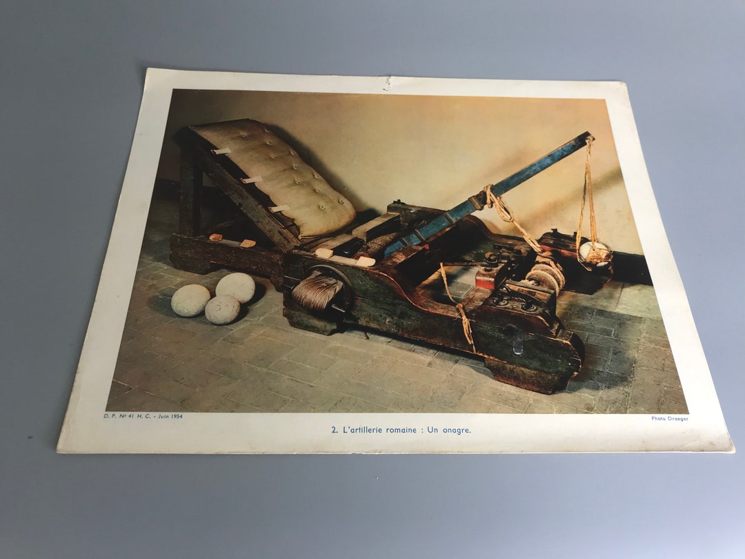 French Vintage Roman Poster "l'artillerie Romaine : Une Onarge" Roman ...