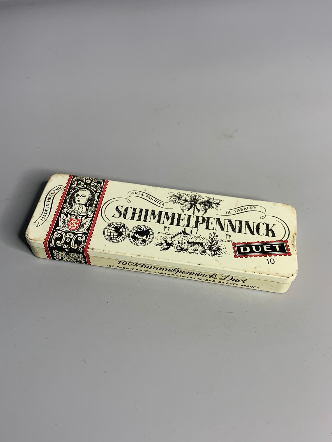 Holland Vintage Tin Can Knick Knack Box Schimmelpenninck 10 Duets Empty ...