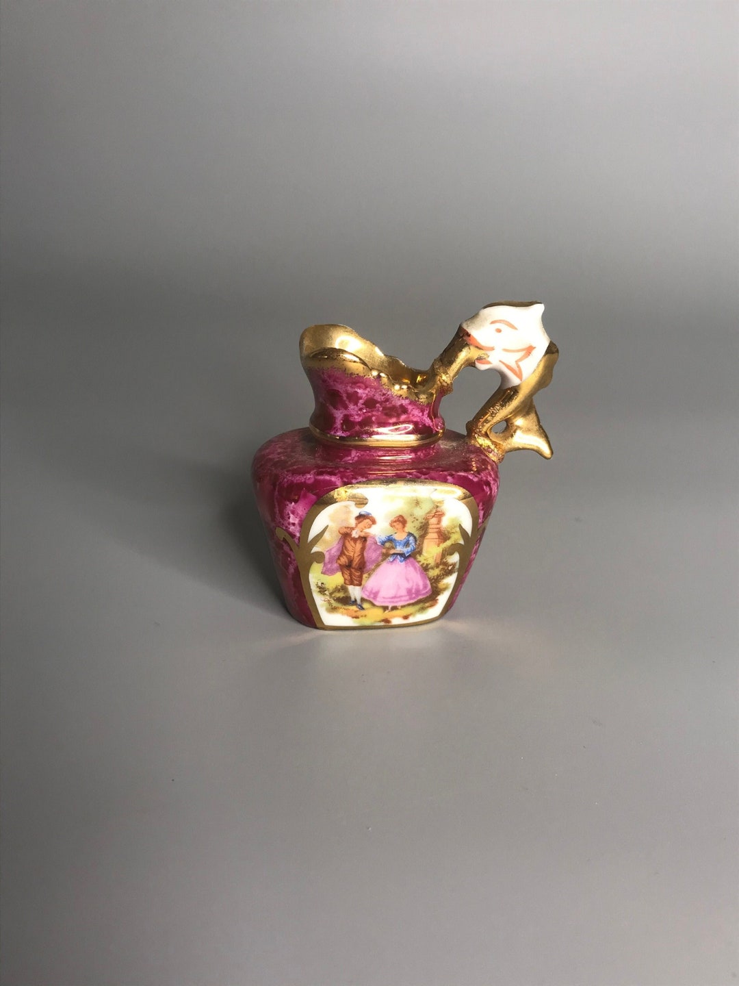 French Vintage Limoges Porcelain Miniature Water Pitcher Jug Victorian ...