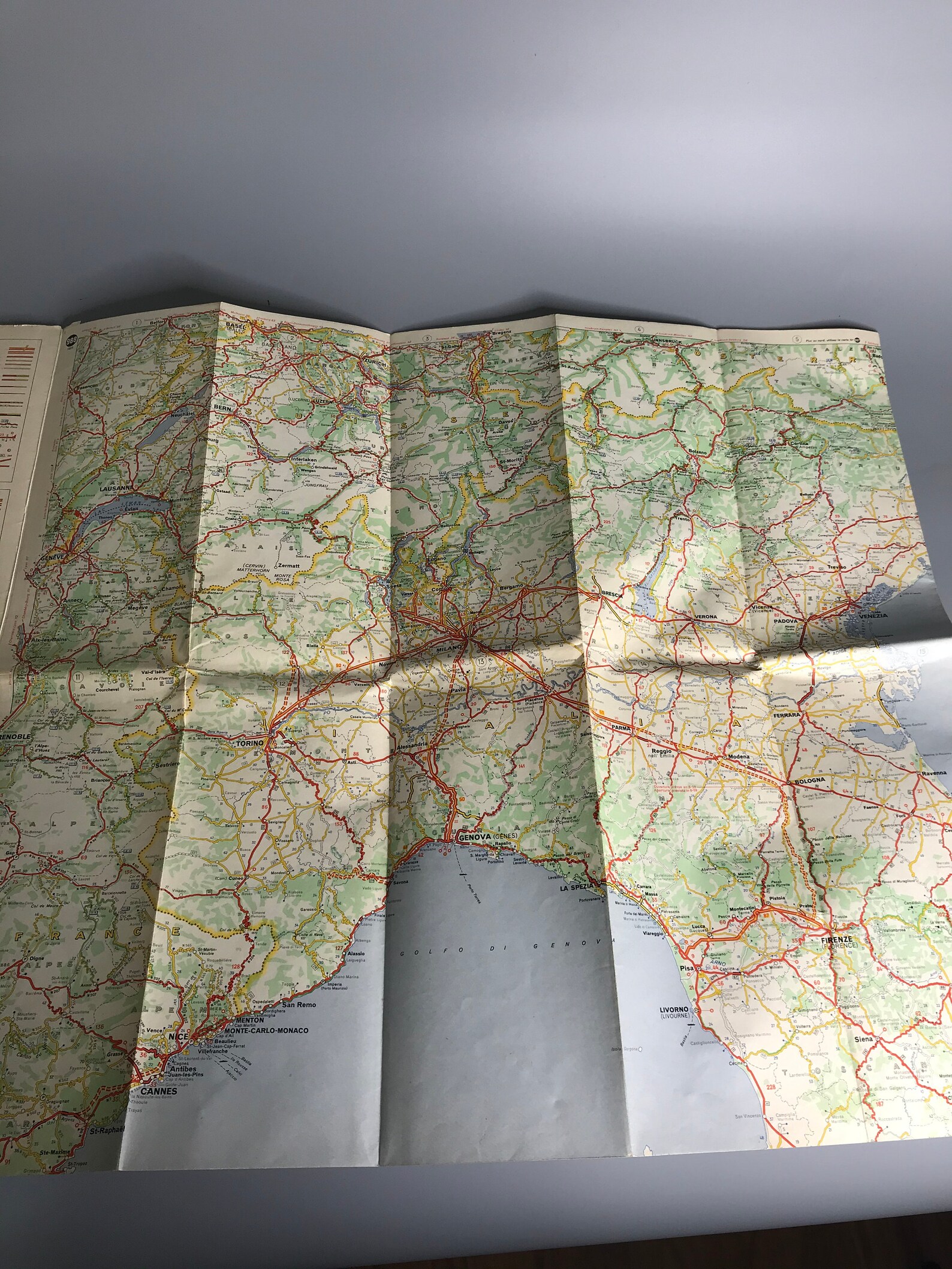 Italian Vintage Michelin Map Number 988 Italian Routes From 1959 - Etsy