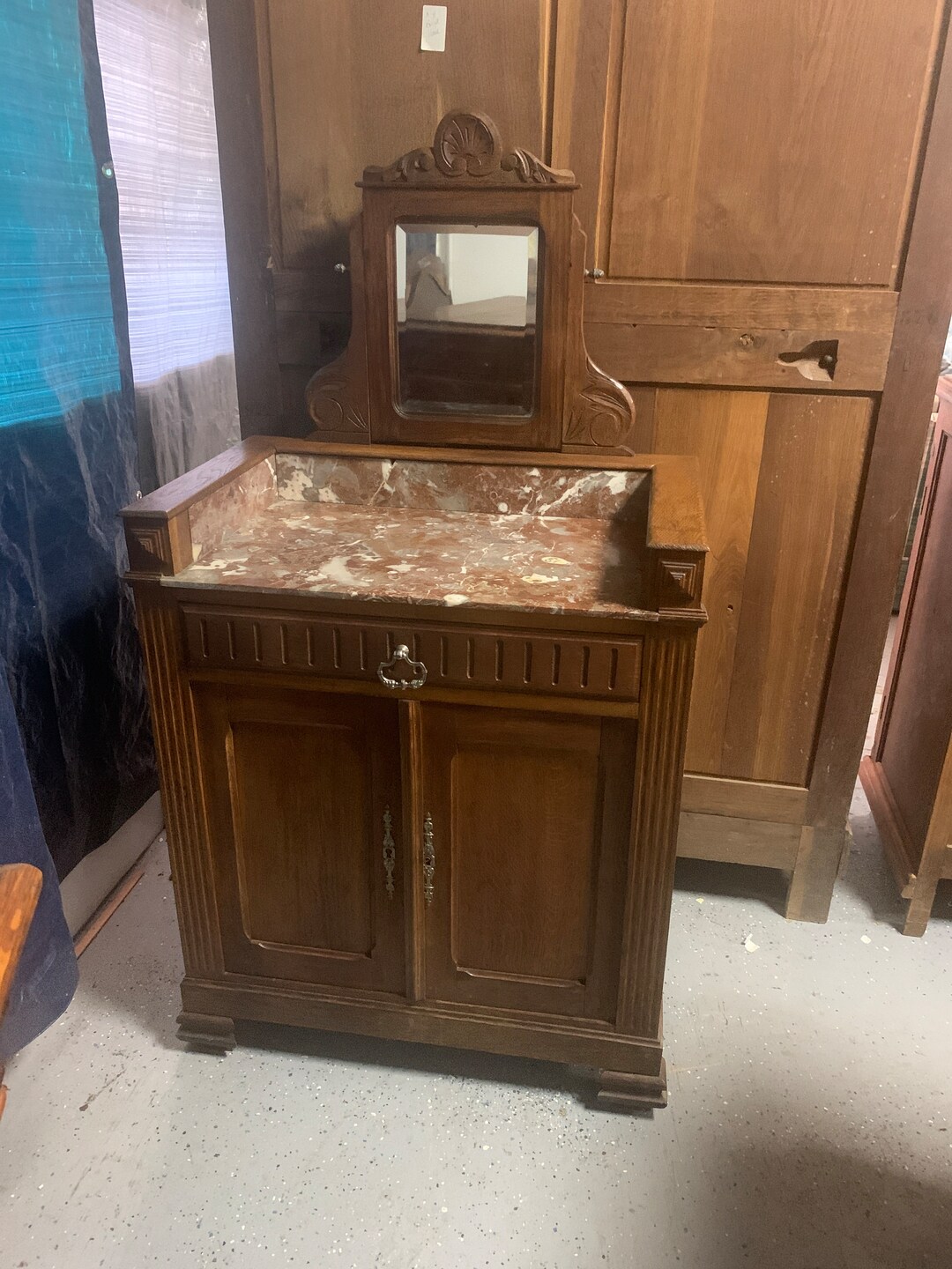 French Antique Wash Stand With Mirror NEED TO Pick-up From Myrtle Beach ...