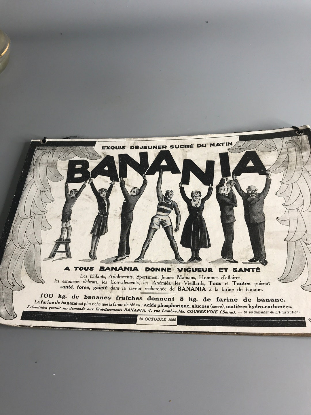 French Banania Sign Advertising Cardboard Sign From 1929's - Etsy