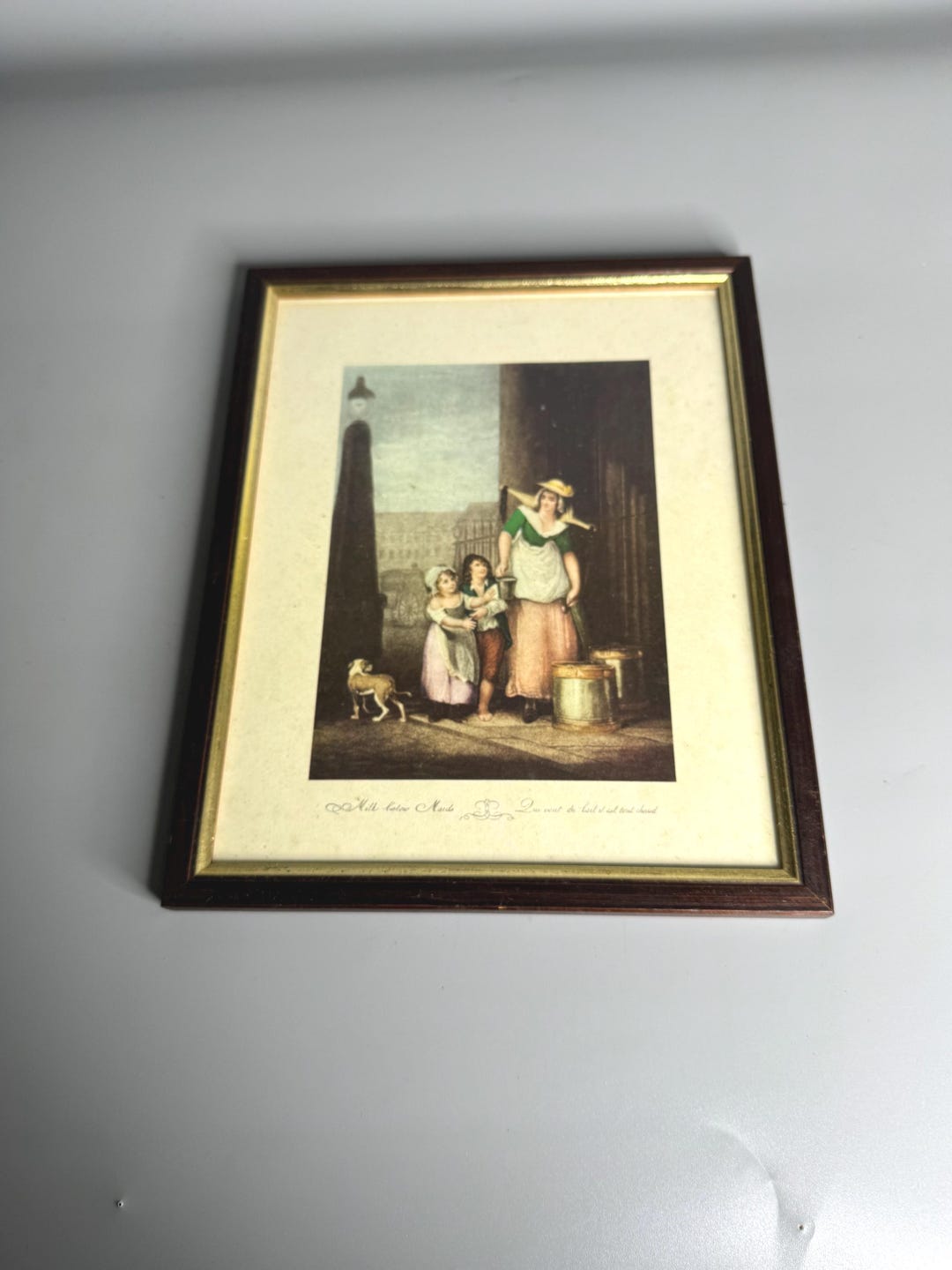 French Vintage Framed Print Cries of London" Series Titled "milk Below ...