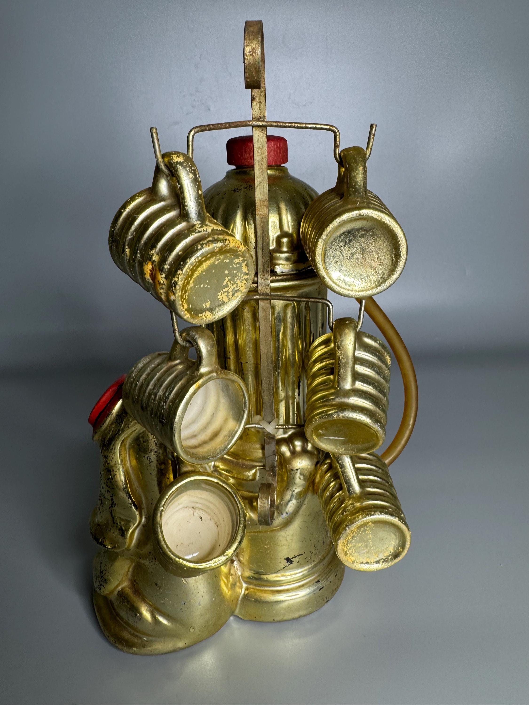 Japanese Vintage Bloodhound Fire Hydrant Decanter With Shot Glasses ...