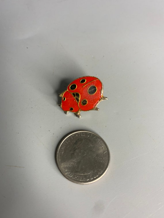 French vintage pin ladybug design - Gem