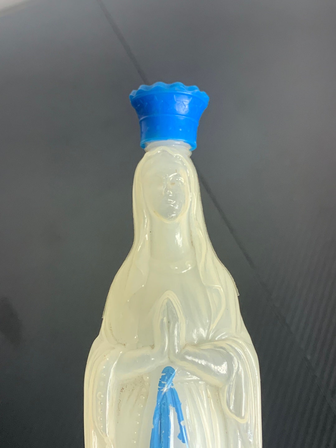 French Vintage Holy Water Virgin Mary Lourdes Religious Decoration 3/4 ...