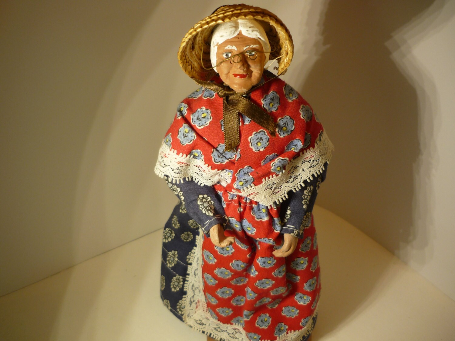 French Vintage Terracotta Santon Clay Doll Stamped Authentic Provence ...